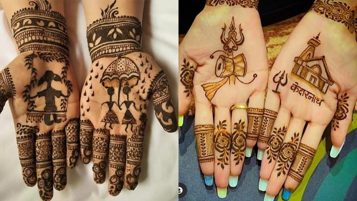 Apply beautiful mehndi designs related to Lord Shiva on your hands in ...